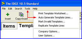 Auto Generate Template Items - Estimating Edge