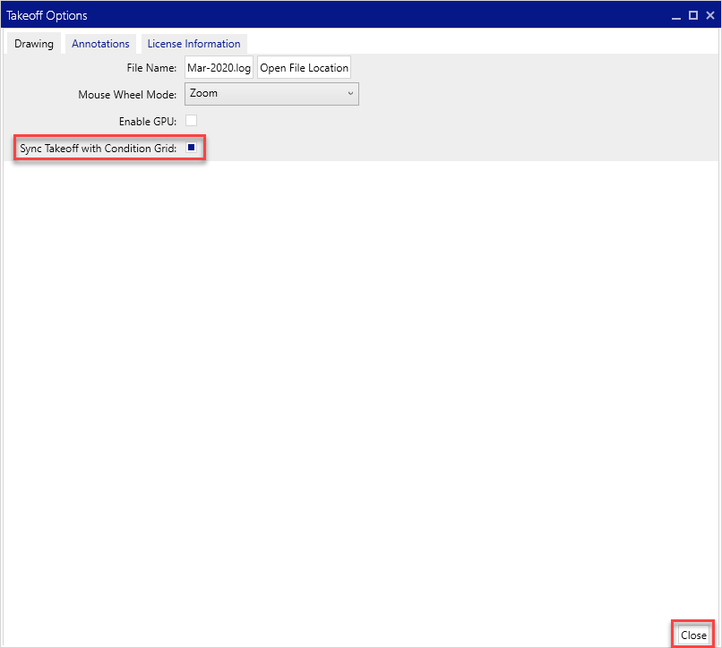 Synchronization Between Conditions and Takeoff - Estimating Edge