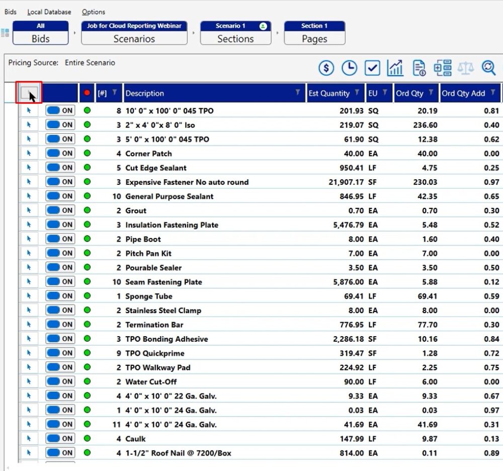 How to use the Mass Refresh Tool - Estimating Edge