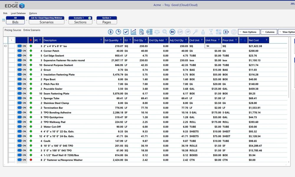 How to use the Mass Refresh Tool - Estimating Edge